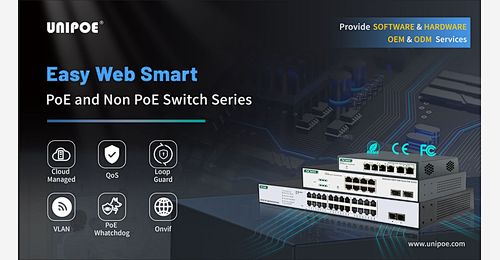 Easy Web Smart PoE Switch—More cost-effective and efficient network solutions!-Unipoe
